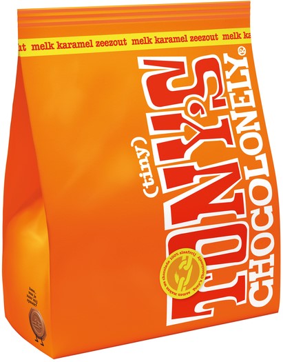 Chocolade Tony's Chocolonely tiny melk karamel zeezout zak 135g - Datas ...