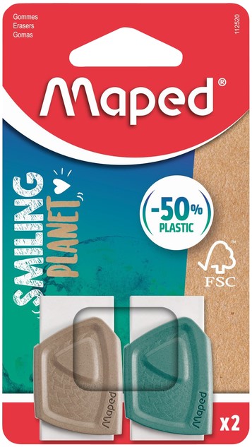 Gum Maped Smiling Planet blister à 2 stuks - Datas Kantoor Kompleet