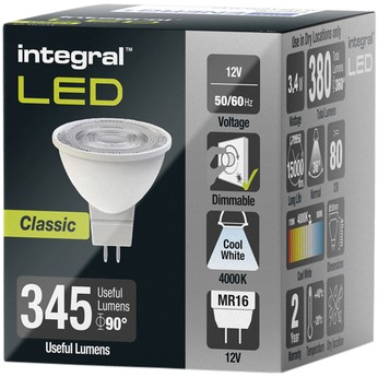 Ledlamp Integral MR16 4000K koel wit 4.6W 420lumen - Datas Kantoor Kompleet