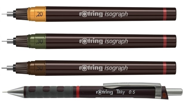 Tekenset rOtring Isograph Junior 4-delig - Datas Kantoor Kompleet