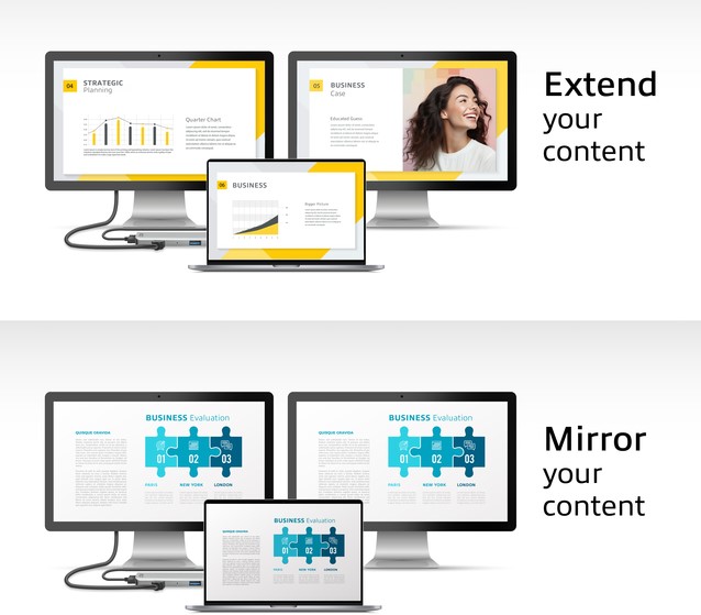 Adapter ACT USB-C 4K multiport voor 2 HDMI monitoren - Datas Kantoor ...