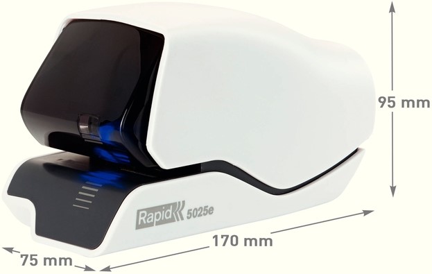 Nietmachine Rapid Supreme contactloos elektrisch 5025e 25 vel wit ...