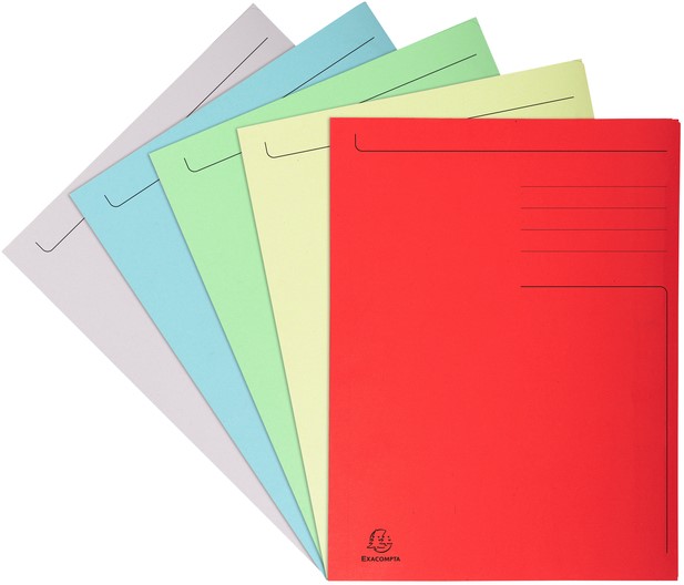 Dossiermap Exacompta Forever A4 3 kleppen 280gr assorti - Datas Kantoor ...