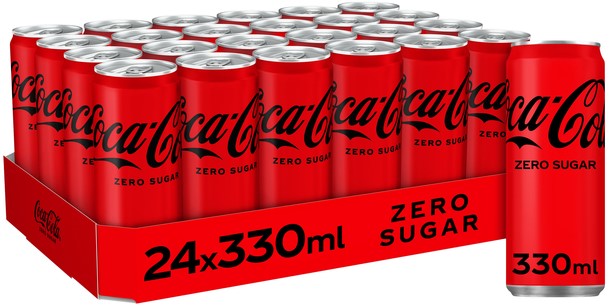 Frisdrank Coca Cola zero blik 330ml - Datas Kantoor Kompleet