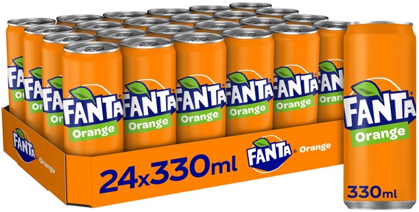 Frisdrank Fanta orange blik 330ml - Datas Kantoor Kompleet