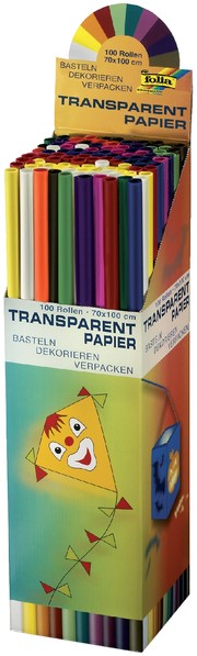 Transparant papier Folia 70x100cm 42gr assorti kleuren - Datas Kantoor ...