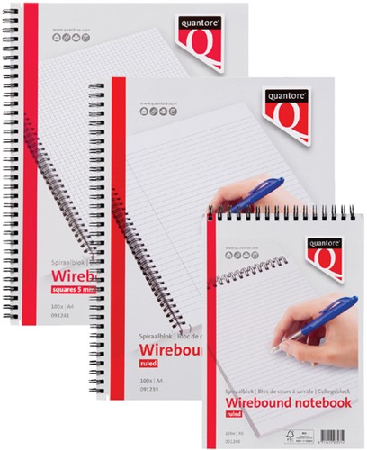 SCHRIJFBLOK QUANTORE A4 RUIT 5MM SPIRAAL 70GRAM 1 Stuk - Datas Kantoor ...