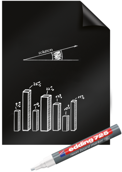 Magic-Chart Legamaster Whiteboard 60x80cm zwart - Datas Kantoor Kompleet